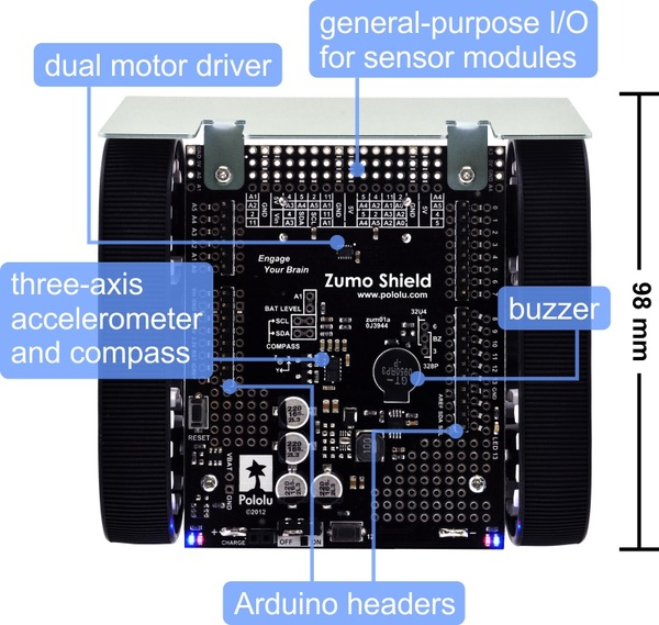 Pololu Zumo Shield for Arduino